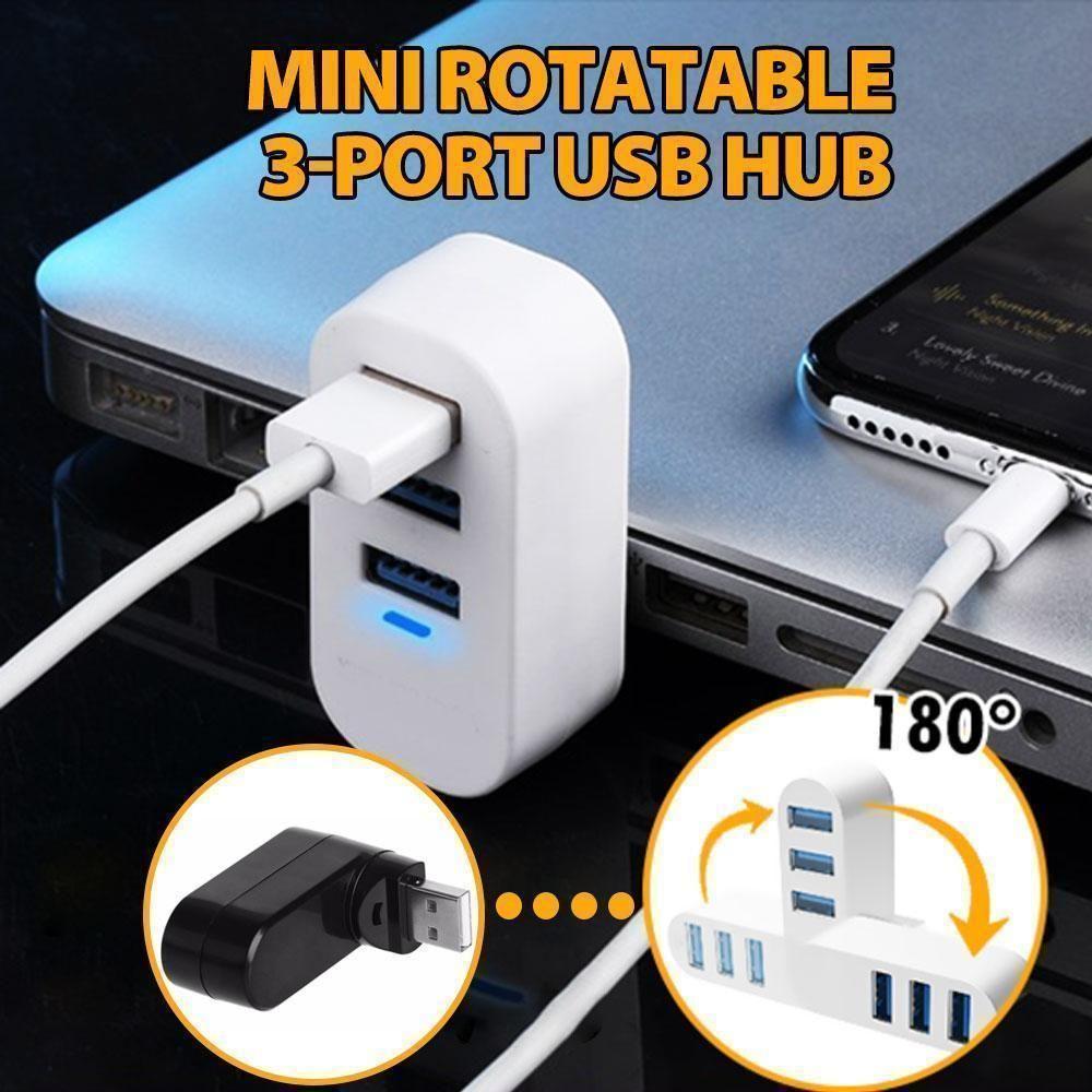 Mini Rotatable 3 Port Usb Hub